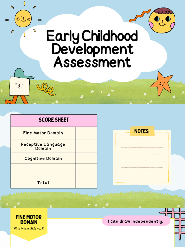 ECCD Assessment Score Sheet | PDF | Cognition | Mental Processes