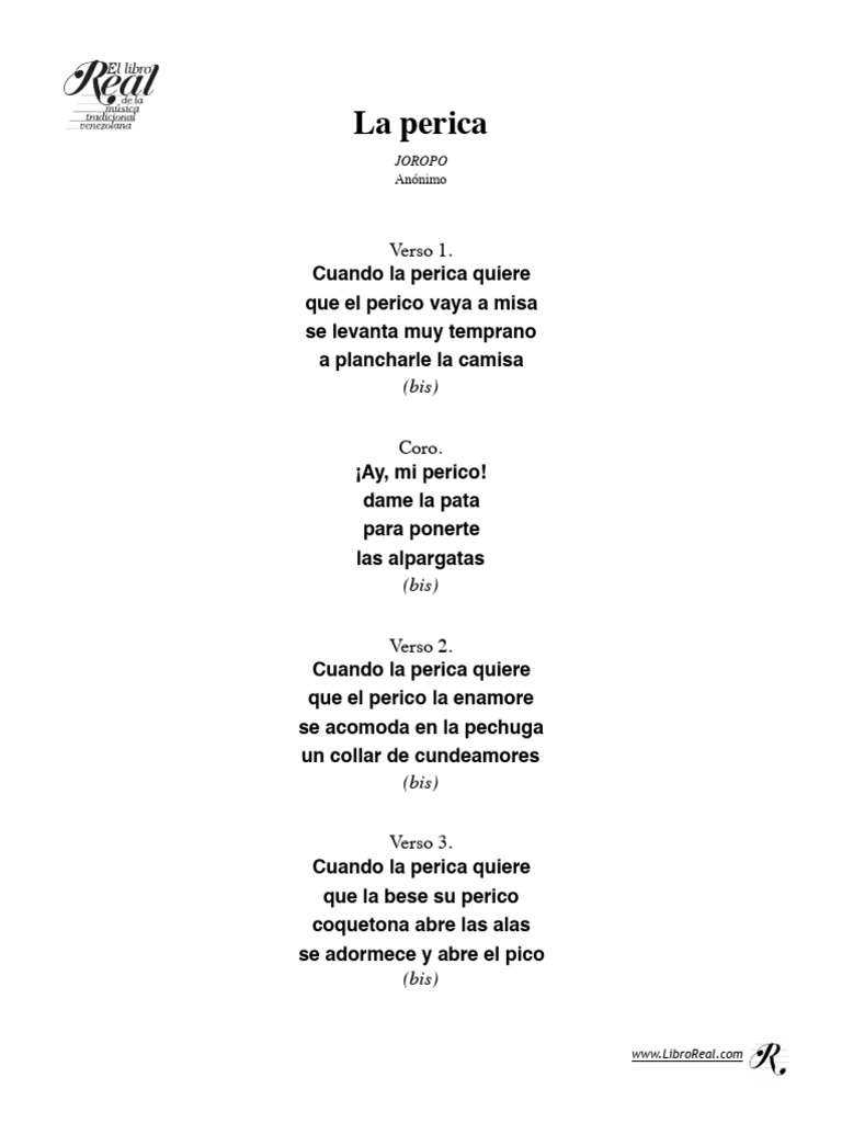 La Perica, Letra | PDF