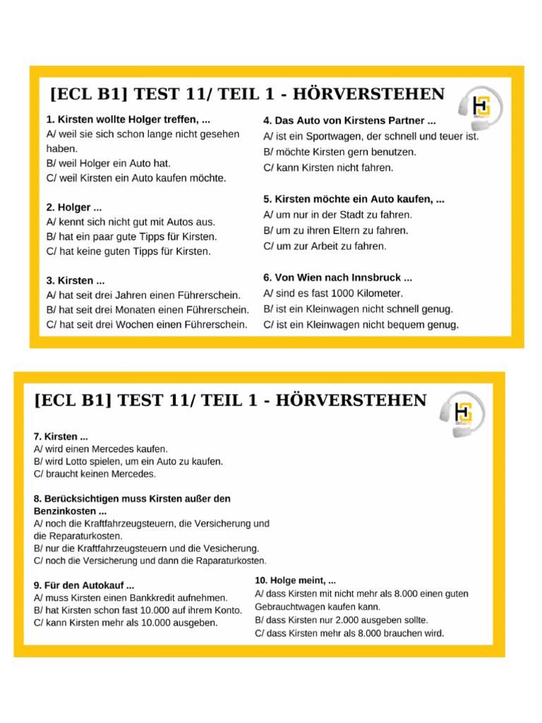 Ecl B1 Test 11 | PDF