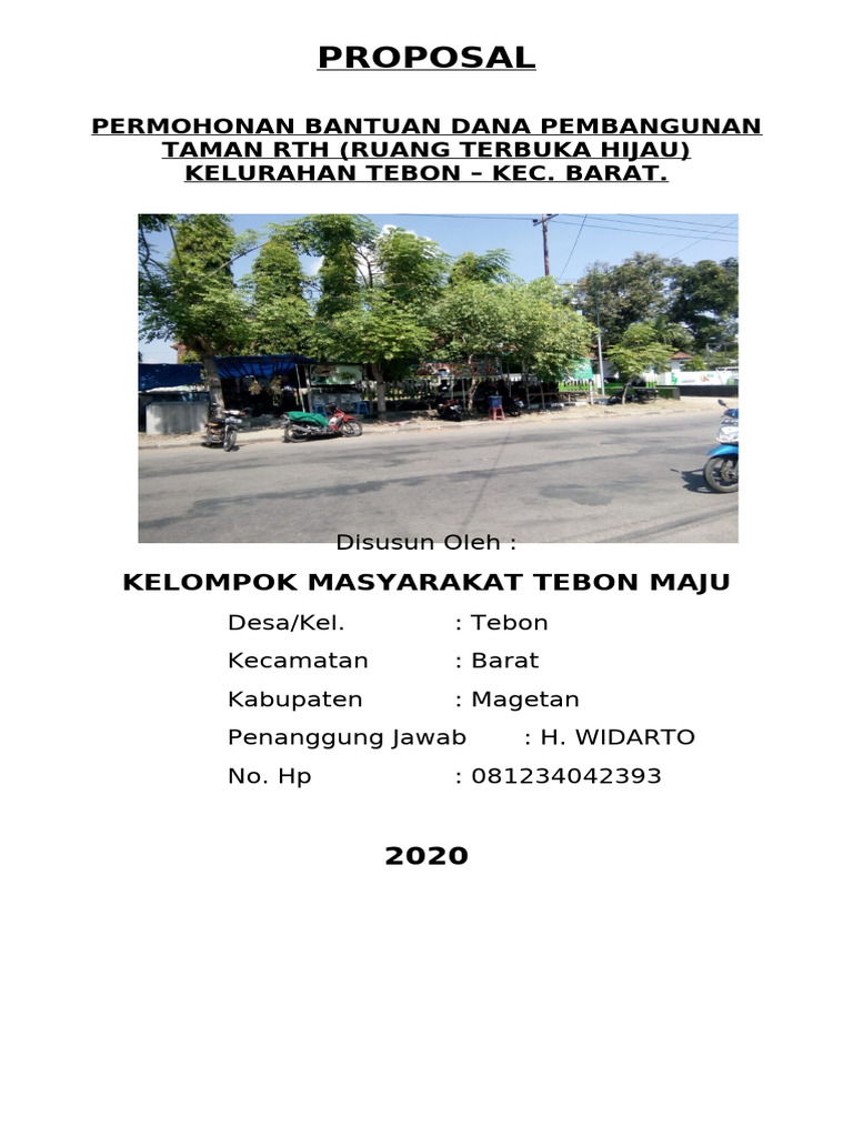 Proposal RTH Tebon | PDF