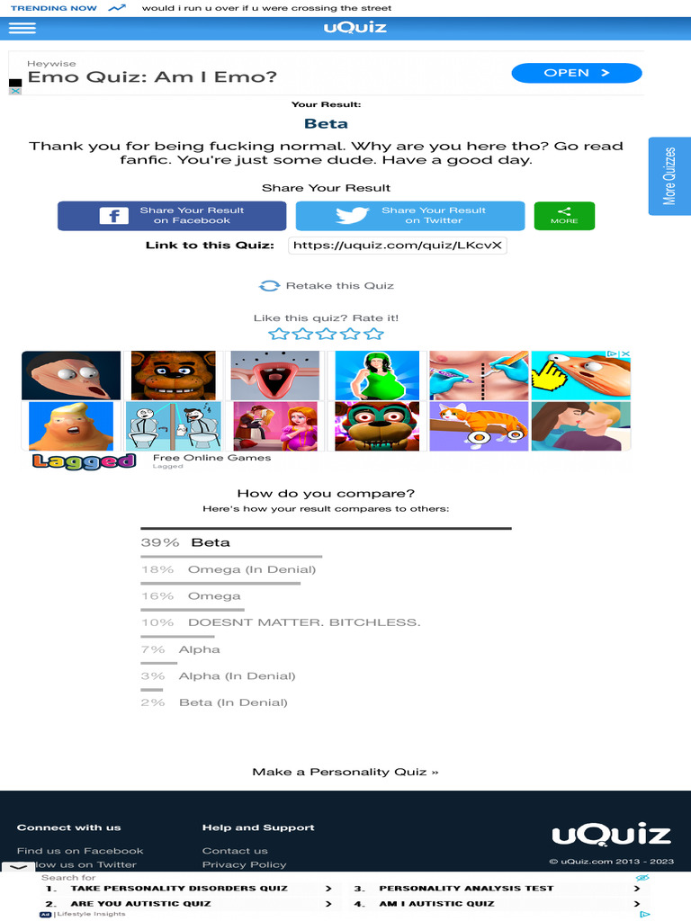 Quiz Result: Beta Personality Type | PDF