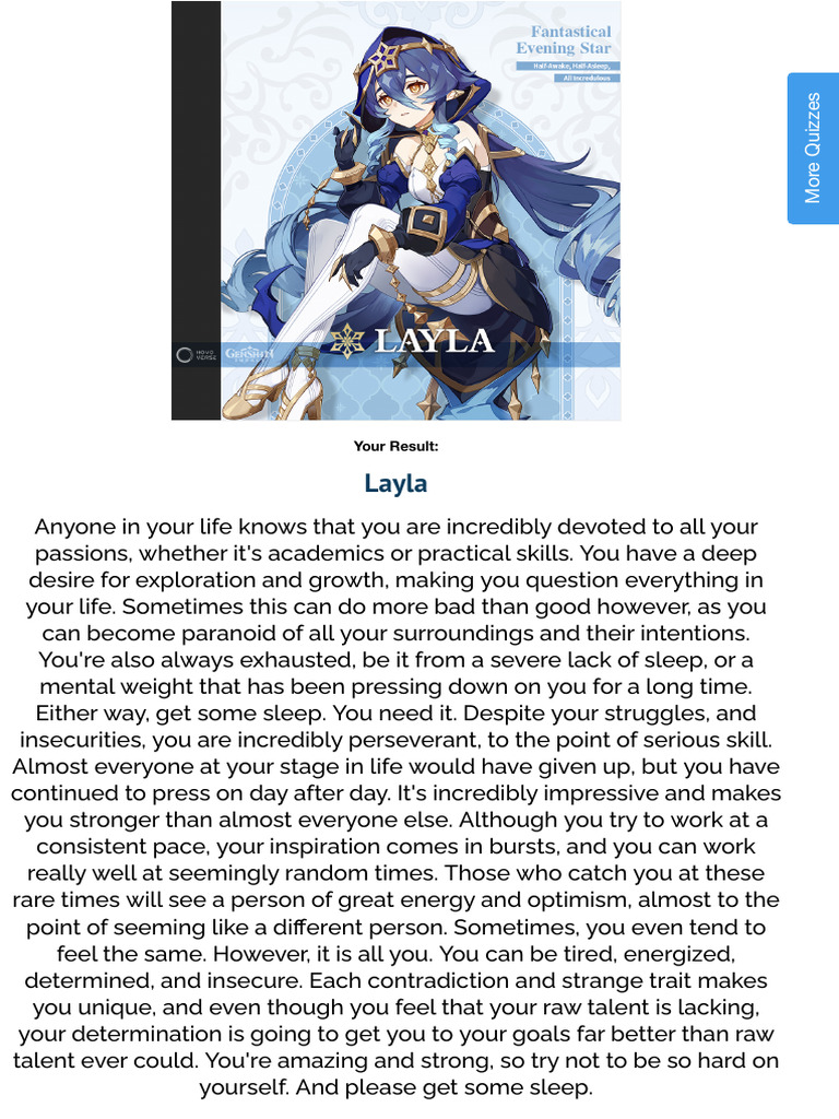 Results For Quiz The EXTREMELY EXTENSIVE Genshin Impact Kin Quiz ...