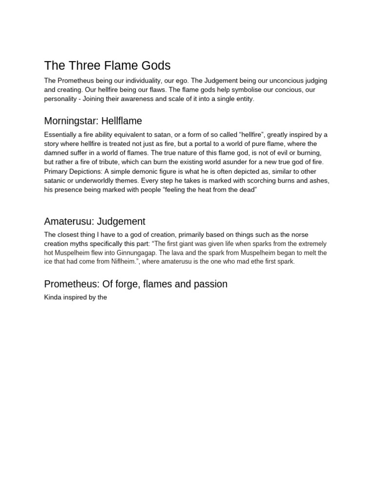 The Three Flame Gods Explained | PDF