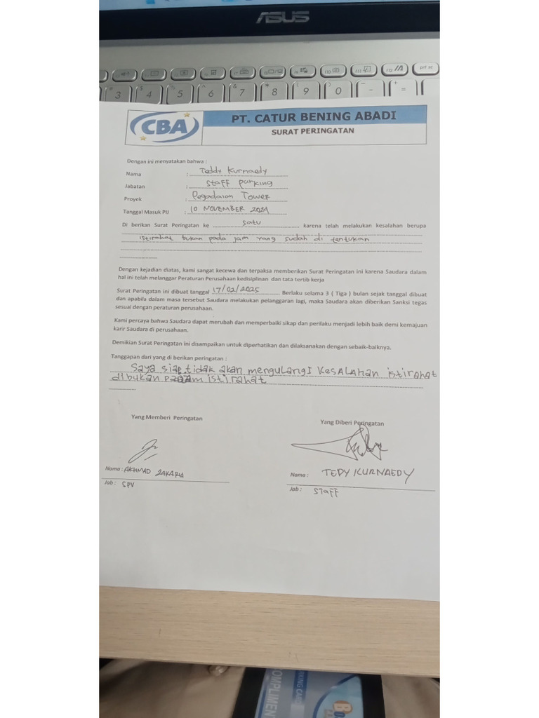 Contoh surat sp | PDF