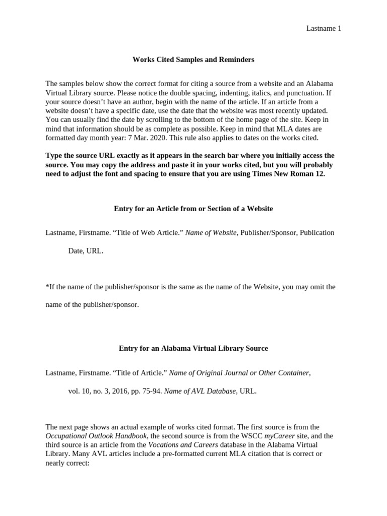 Works Cited Samples and Reminders 9th Edition | PDF | Publishing