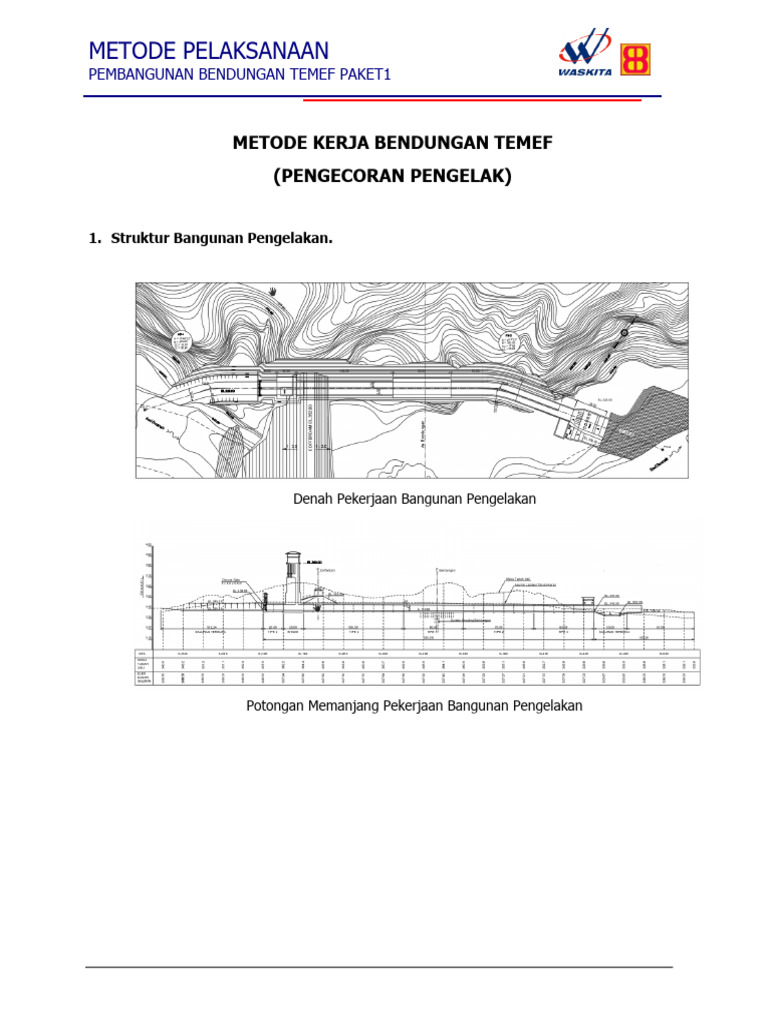 Metode Kerja Pengecoran Pengelak - Edit Ono | PDF