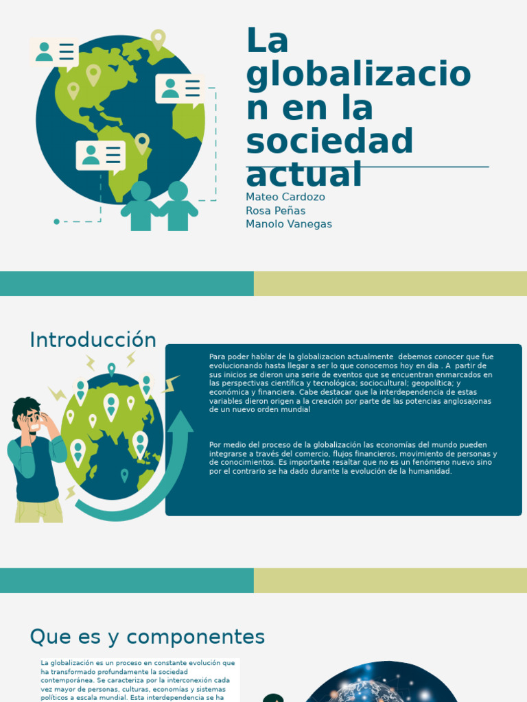 PresentaciÃ N GlobalizaciÃ N EconÃ Mica Profesional Azul Verde 3 | PDF ...