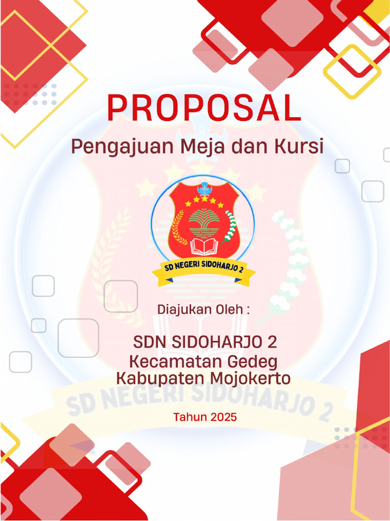 Proposal Pengajuan Meja Kursi. Revisi Word | PDF