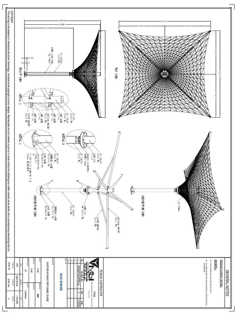 02 E5181 - Sun Shade - Approval Drawing - Rev 0 | PDF | Technical ...
