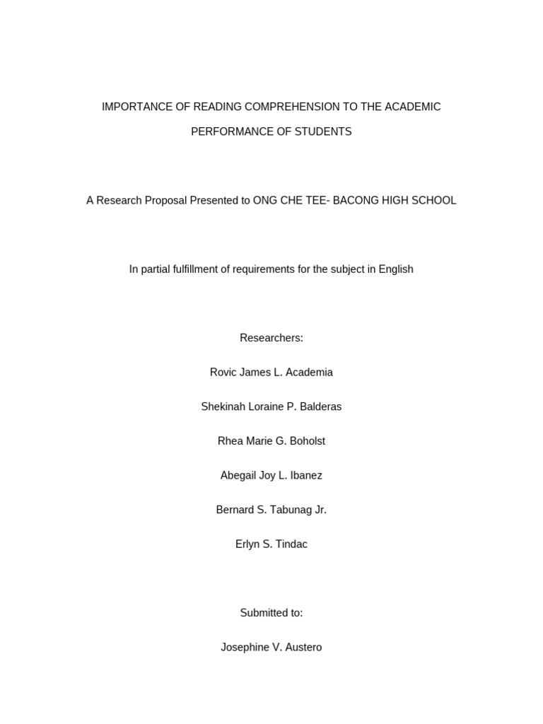 Reading Comprehension's Impact on Grades | PDF | Reading Comprehension ...
