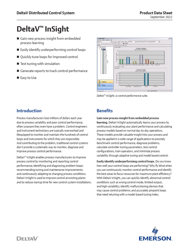 Product Data Sheet Deltav Insight Deltav en 57632 | PDF | Control Theory | Simulation