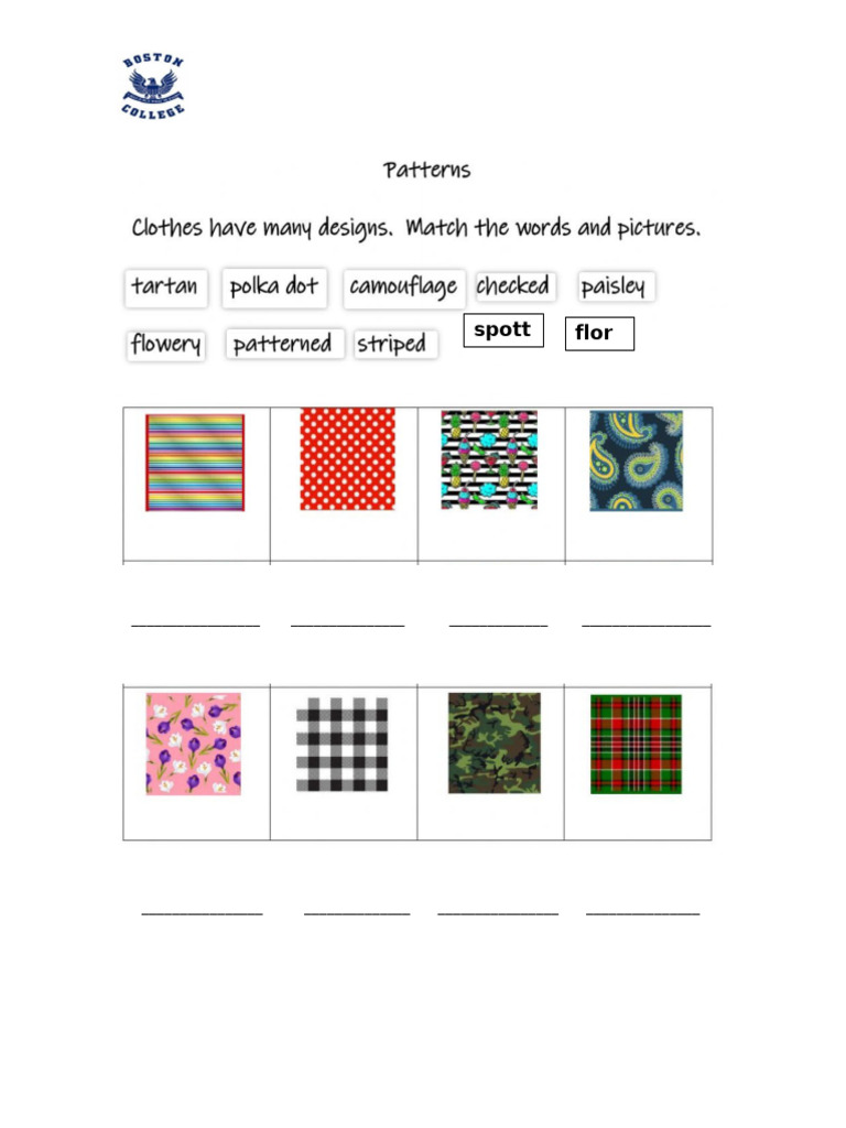 Clothes and Patterns For 6th Grade 2021 | PDF