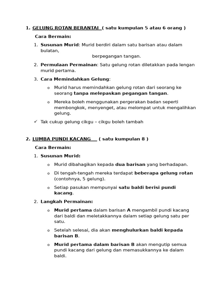 PERMAINAN KECIL | PDF