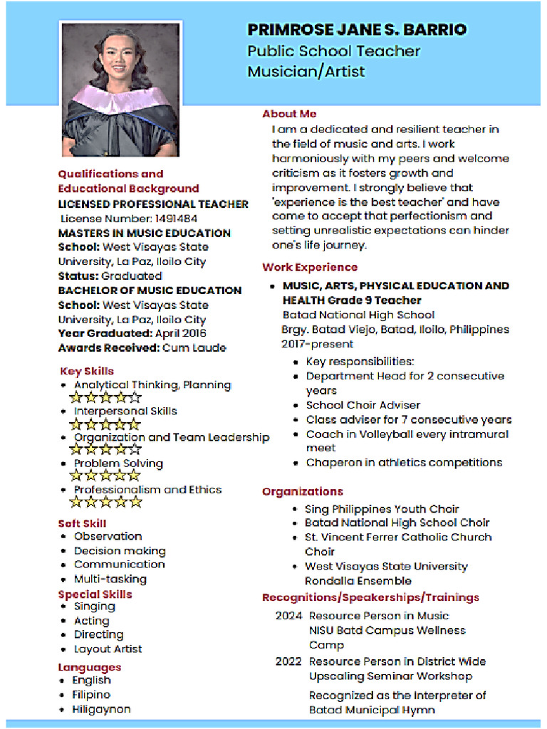 Barrio - For Jcu Application | PDF