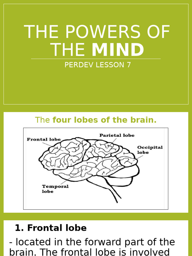 Perdev Lesson 7 - Powers of The Mind | PDF