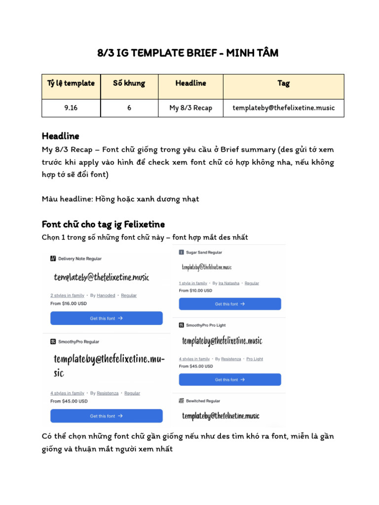 IG Template Brief and Outcomes | PDF