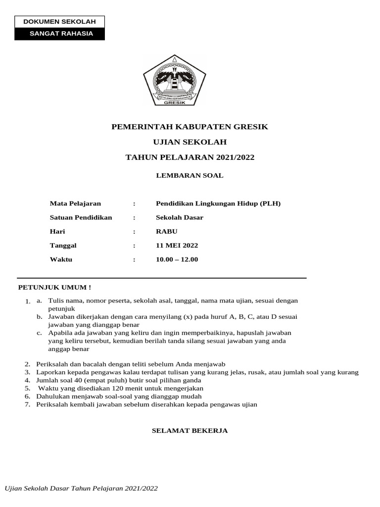 Soal US PLH 2021-2022 F4 | PDF
