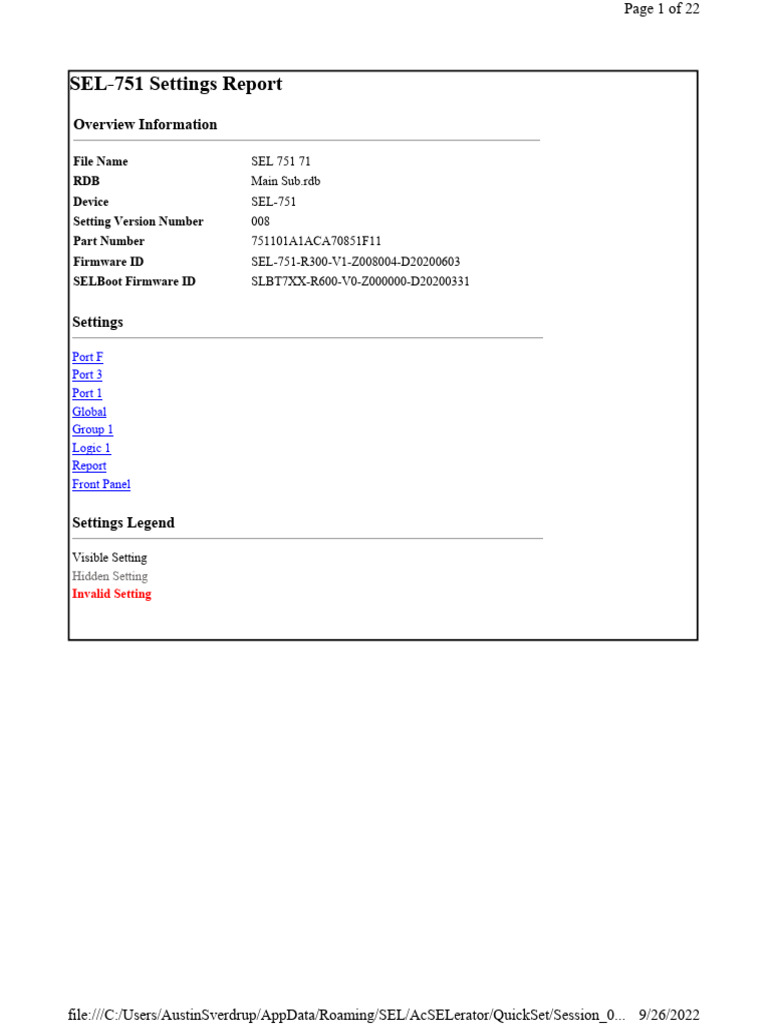 SEL 751 71 Markup For Voltage | PDF | File Transfer Protocol | Computer ...