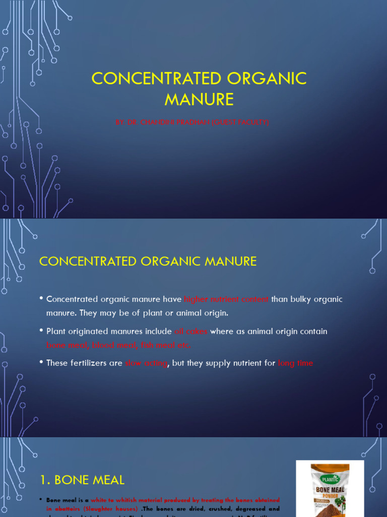 Understanding Concentrated Organic Manure | PDF | Biogas | Manure