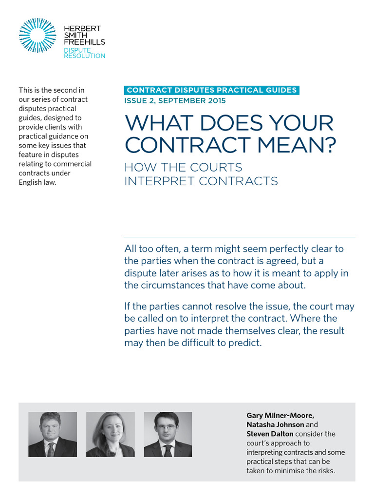 Contract Interpretation Insights | PDF | Statutory Interpretation ...