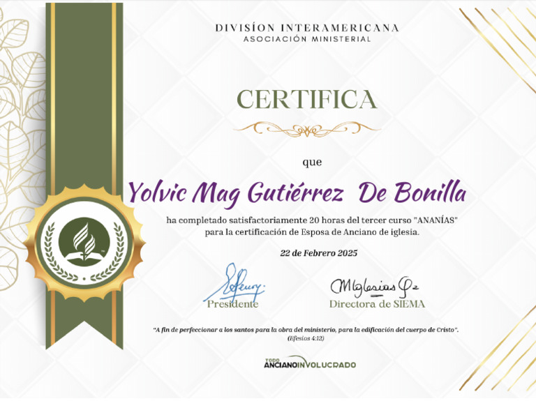 Certificado Yolvic Mag GutiÃ©rrez De Bonilla | PDF