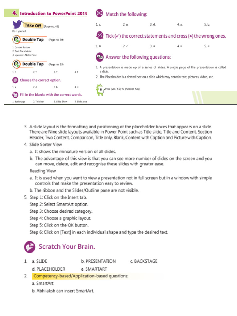 Class 4 Cs Notes | PDF