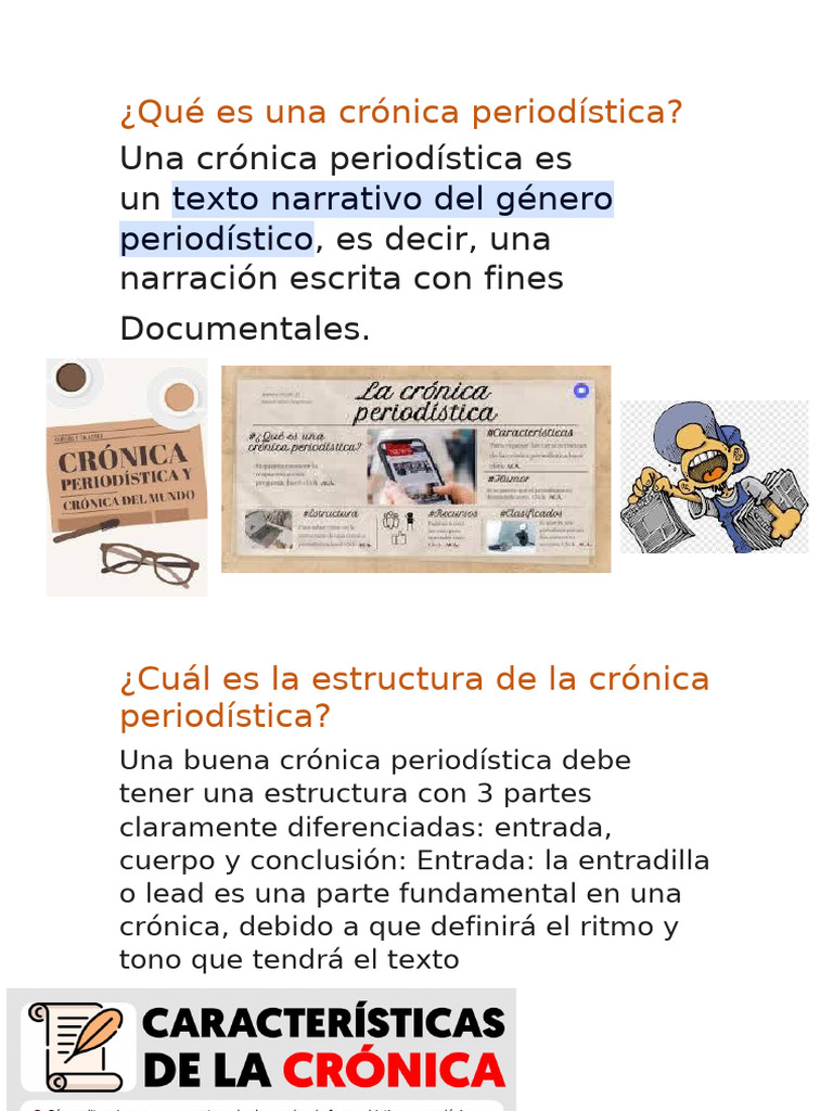 Estructura de la Crónica Periodística | PDF