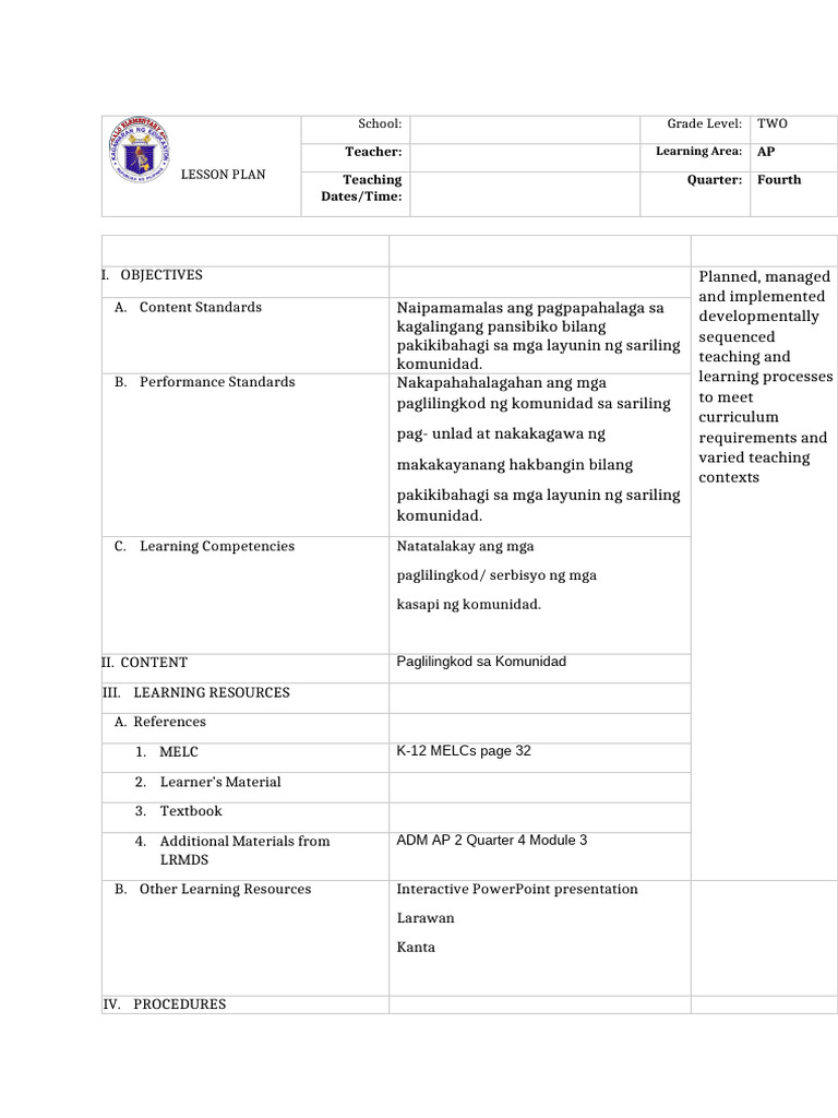 AP2 COT Week5 Q4 | PDF