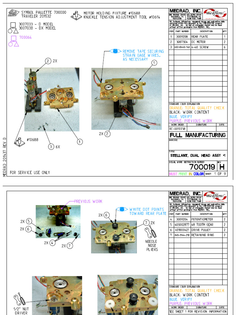 Drawing Print 700019 Rev H Instructions | PDF