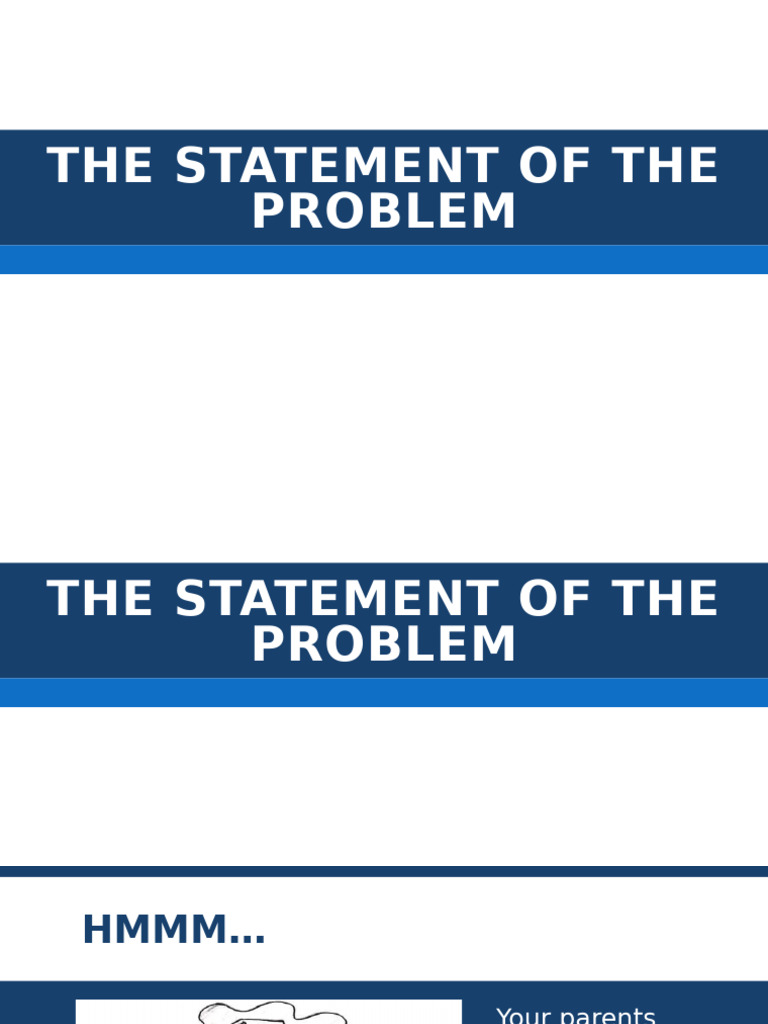 Crafting Effective Problem Statements | PDF | Narcissism | Psychology