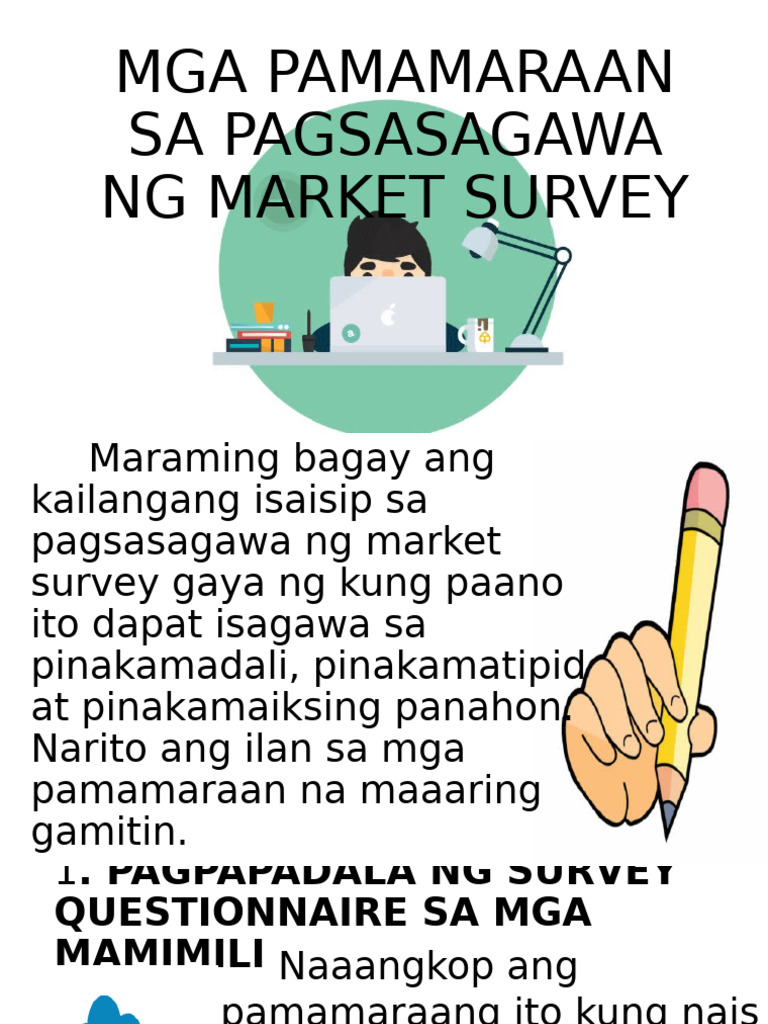 Mga Pamamaraan Sa Pagsasagawa NG Market Survey | PDF