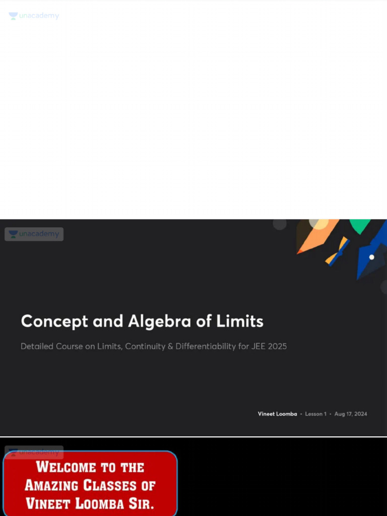 Concept and Algebra of Limits With Anno | PDF