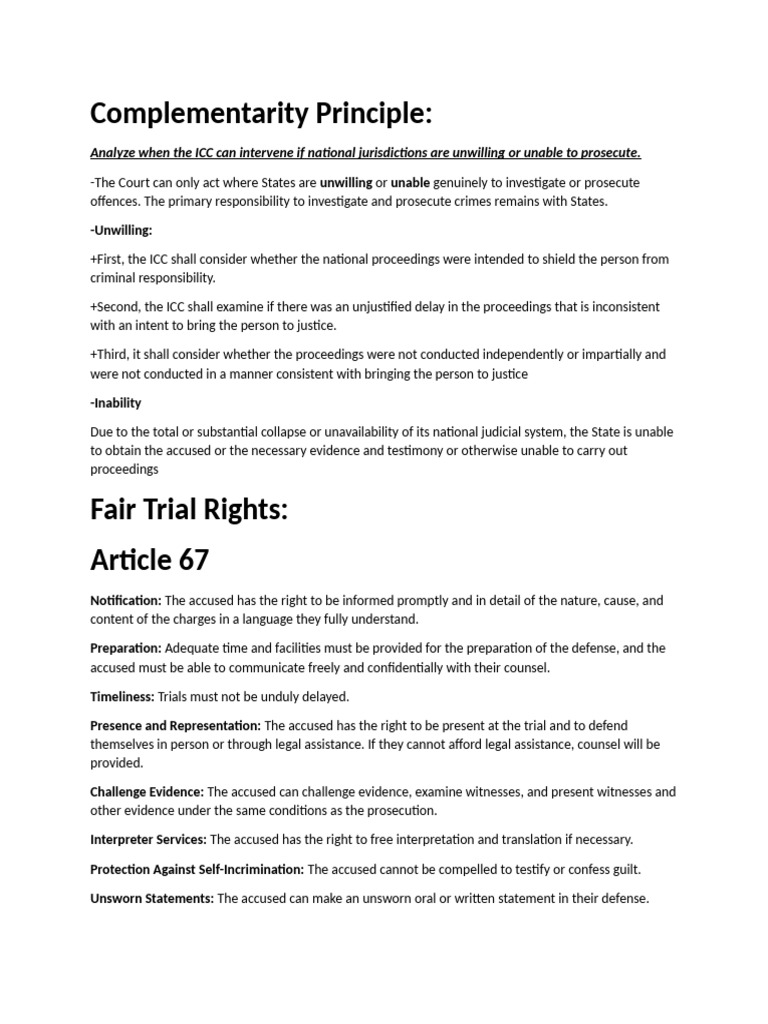 Complementarity Principle | PDF | Burden Of Proof (Law) | International ...