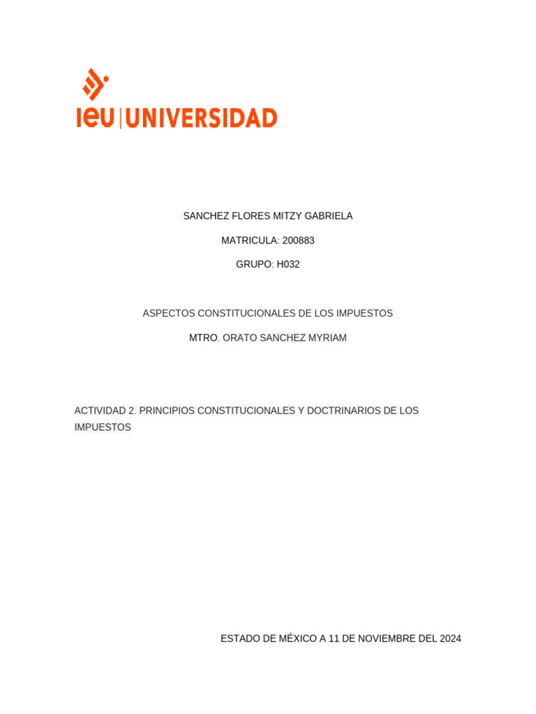 Actividad 2.sanchez Flores Mitzy - Bloque 3 | PDF | Impuestos | Derechos