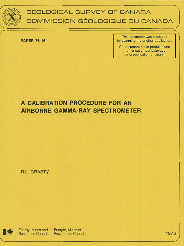 Airborne Gamma-Ray Spectrometer Calibration | PDF | Gamma Ray ...