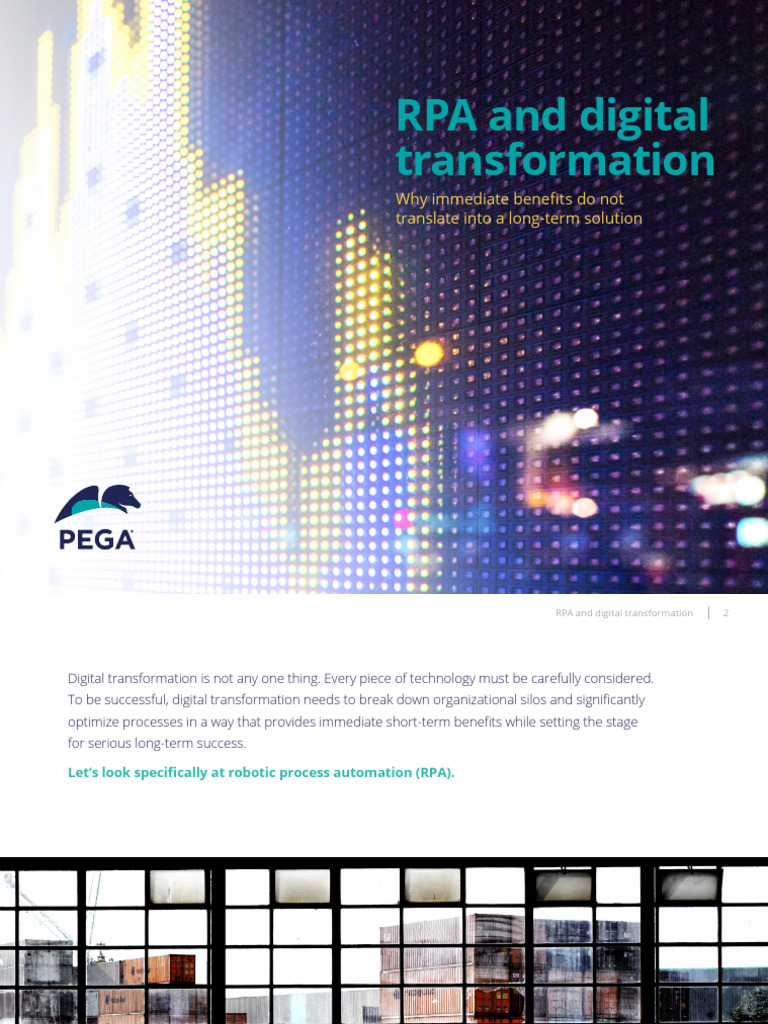 RPA's Role in Digital Transformation | PDF | Automation | Business Process Management