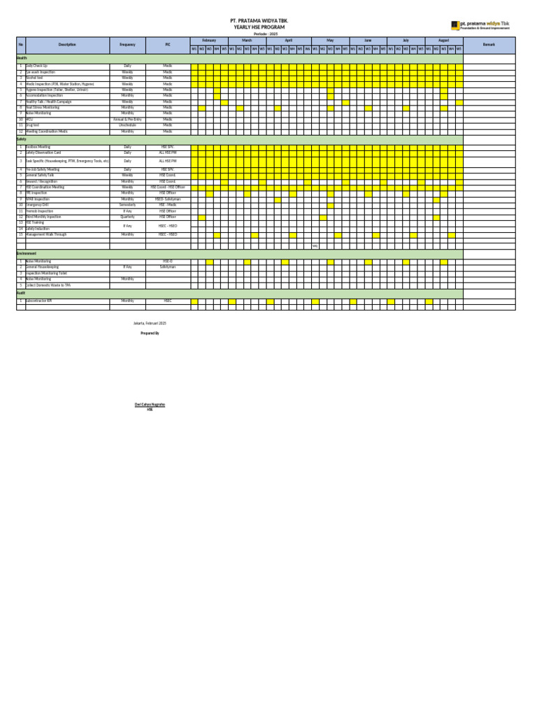 HSE Program Plan | PDF | Health Sciences | Health Care