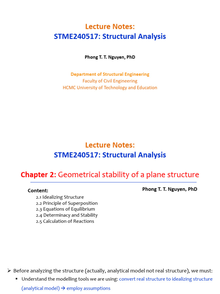 L2_Stability of a plane structure | PDF | Structural Analysis | Force