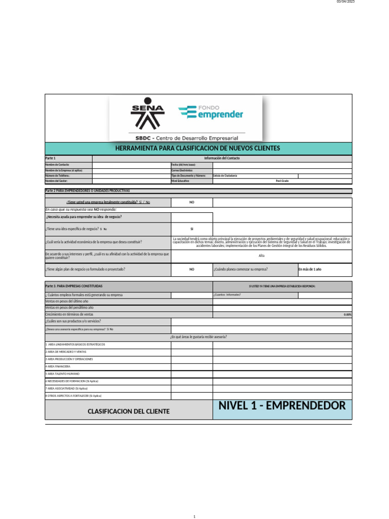 Clasificación de Clientes v1 | PDF | Business | Iniciativa empresarial