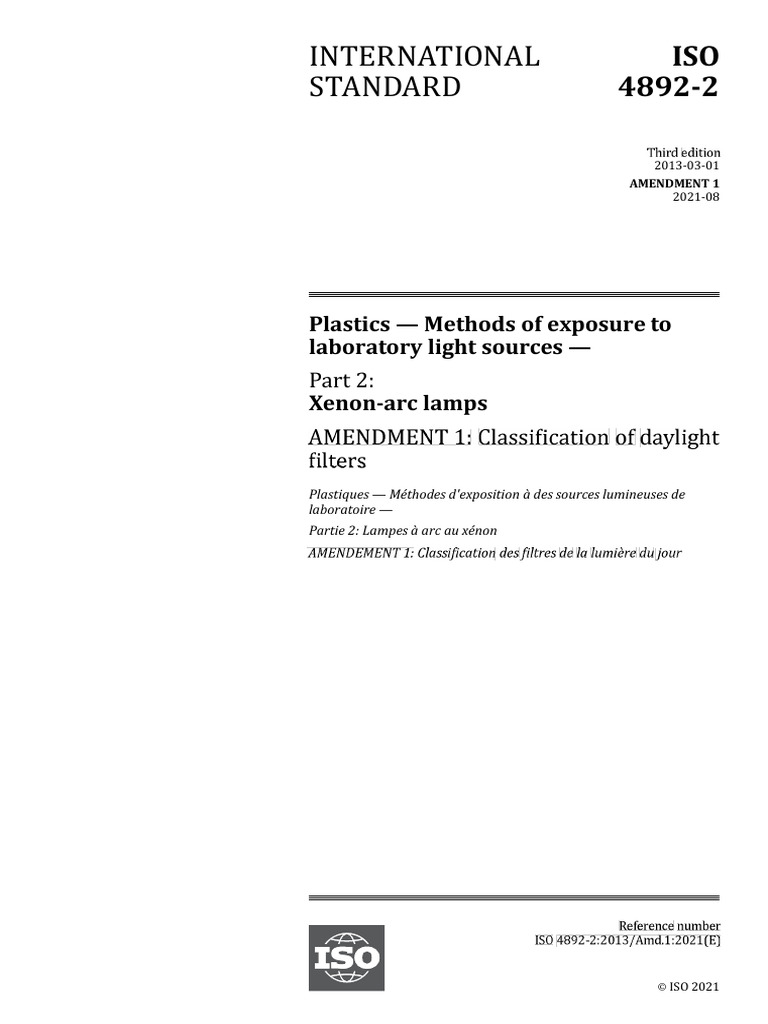 Iso 4892-2-2021 | PDF