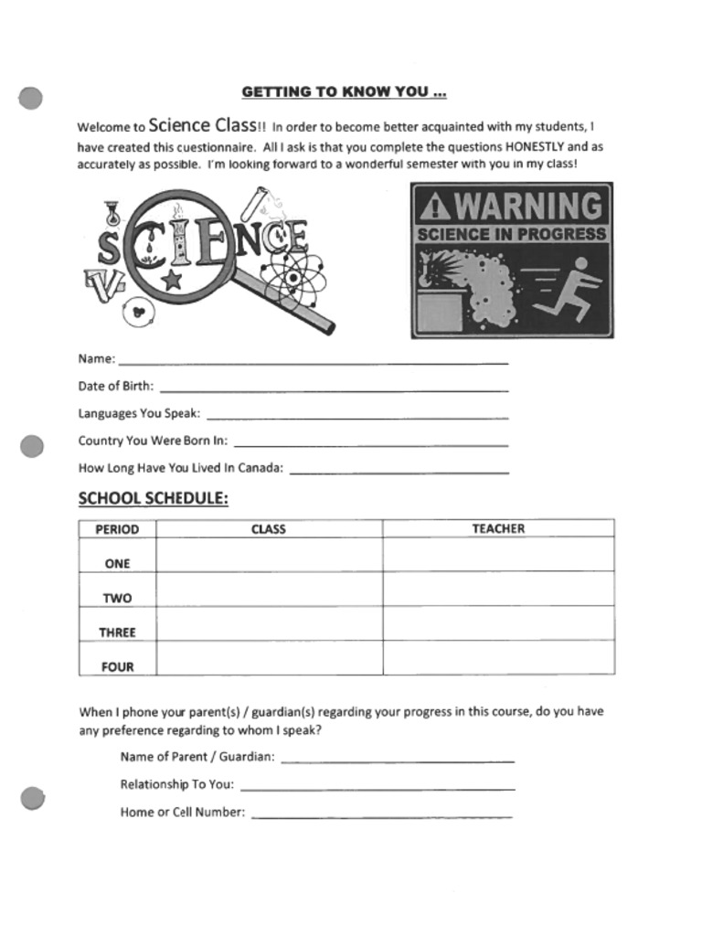 Getting To Know You | PDF