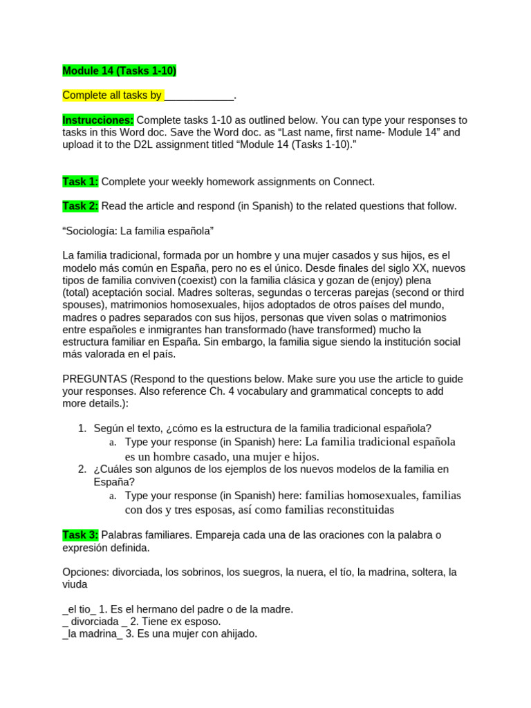 Gilbert, Jamari-Module 14 (Tasks 1-10) " | PDF