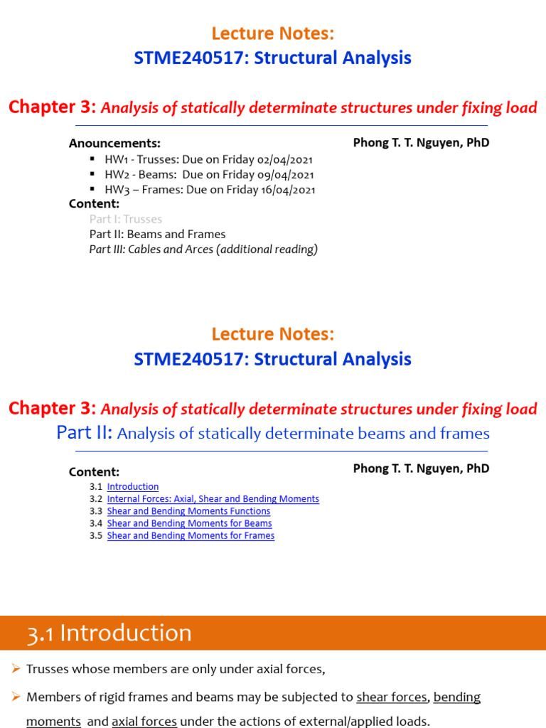 L4 - Analysis of Determinate Structures - Frames | PDF | Beam ...