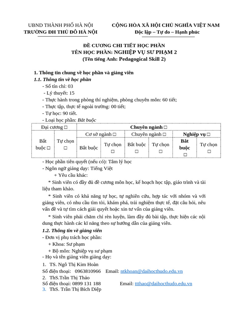 DCCT_Chương trình NVSP 2 | PDF