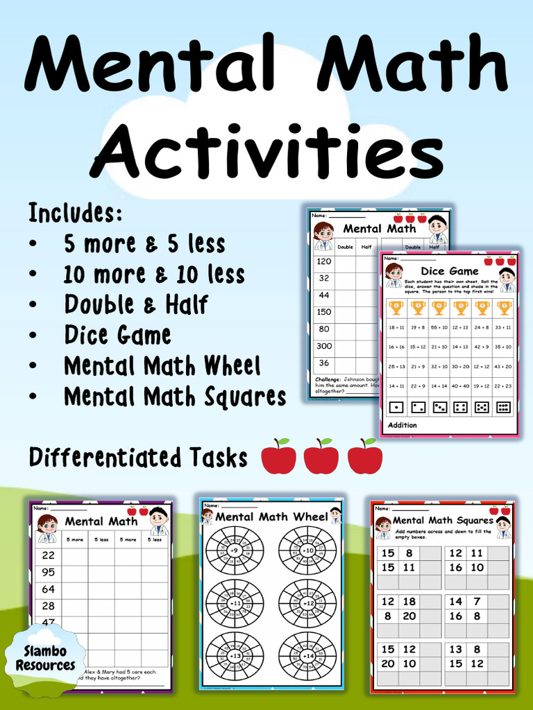 Grade 2 Mental Math Activities Preview | PDF | Arithmetic | Mathematics