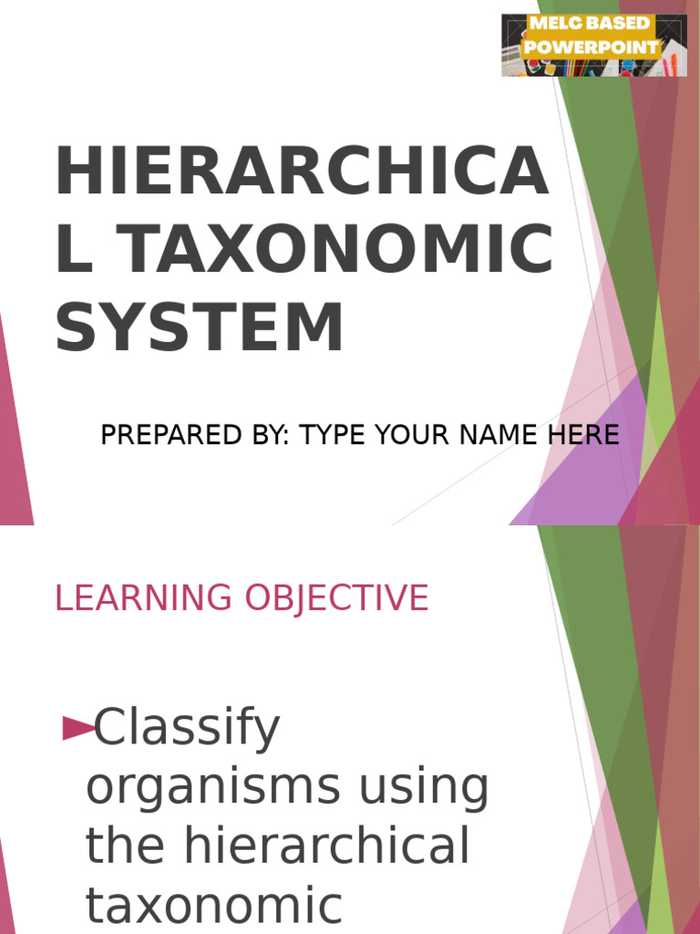 g8 Science q4 Week 4 Hierarchical Taxonomic System | PDF | Plants ...