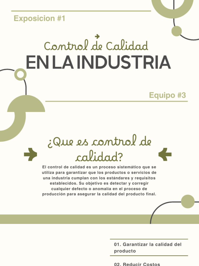Control de Calidad en la Industria | PDF | Calidad (comercial ...