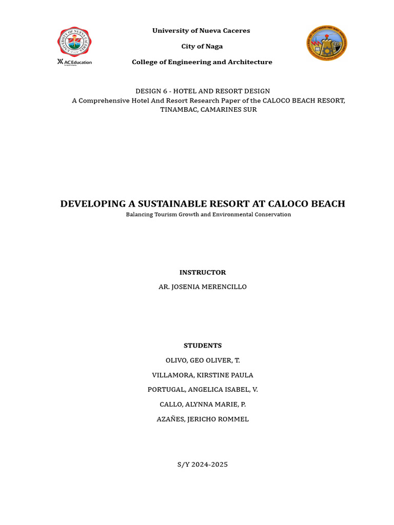Caloco Resort Research_Design 6C.docx | PDF | Sustainability | Habitat ...