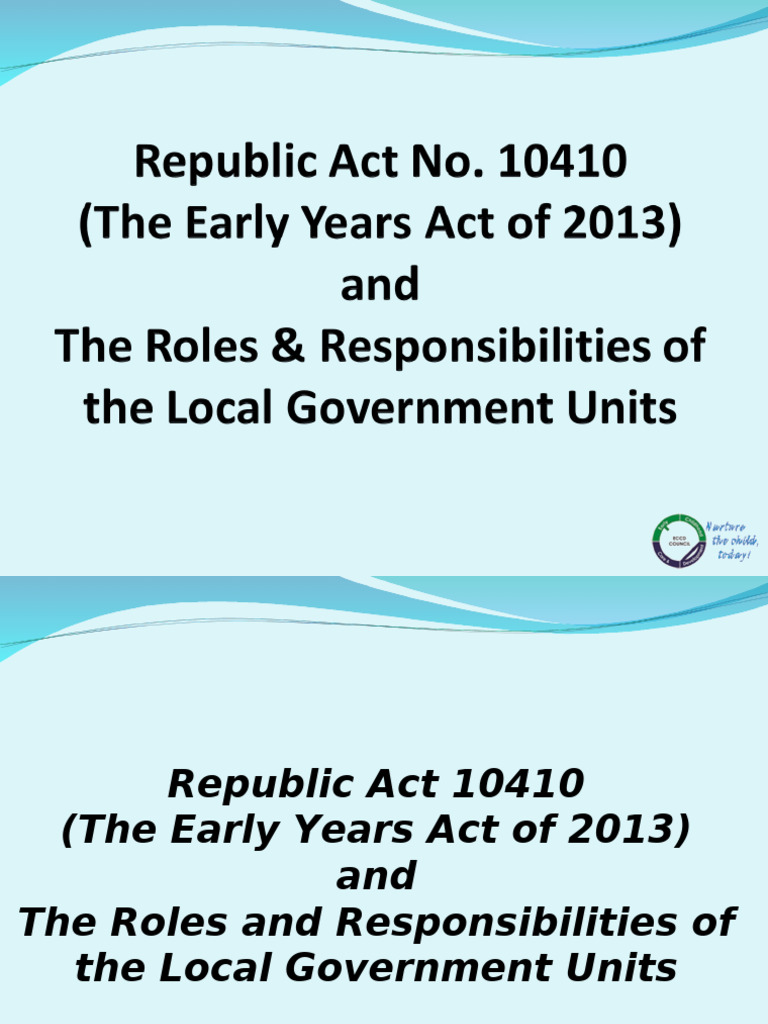 EYA RA 10410 For The Orientation Program | PDF | Social Policy