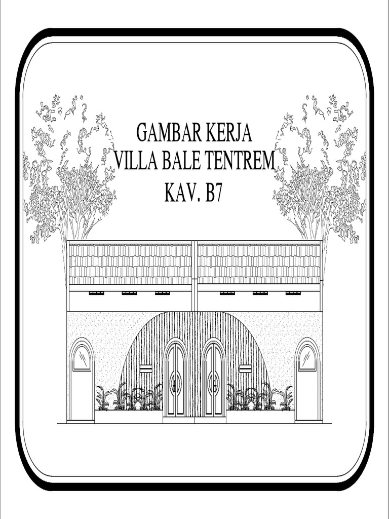Rencana Gambar Villa Bale Tentrem | PDF